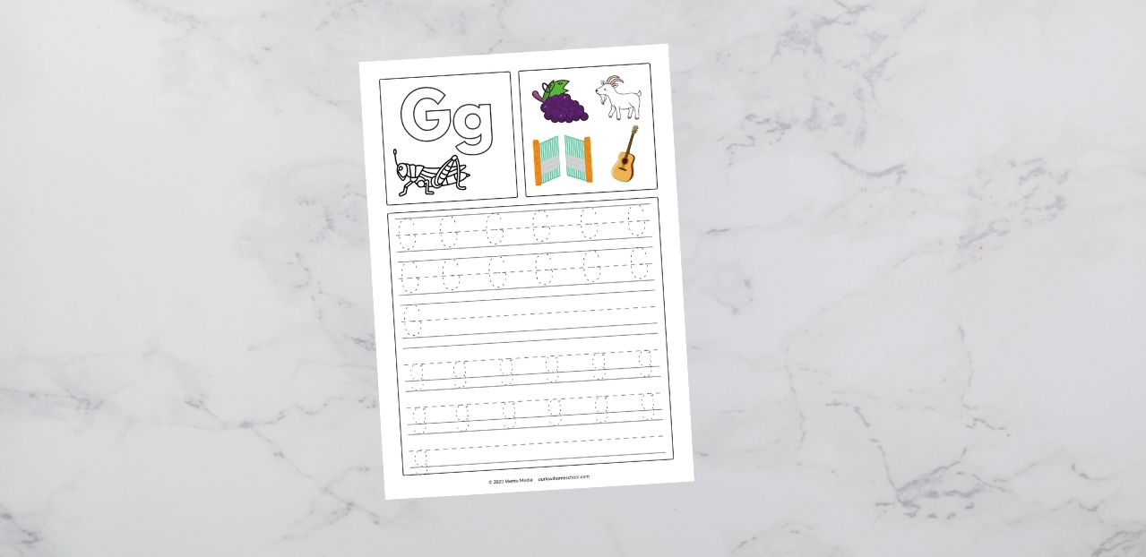 Free Letter G Worksheets - Our Kiwi Homeschool