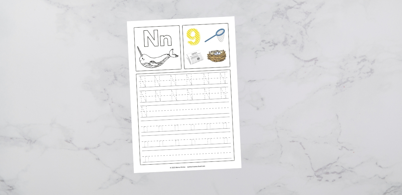 Free Letter N Worksheets - Our Kiwi Homeschool