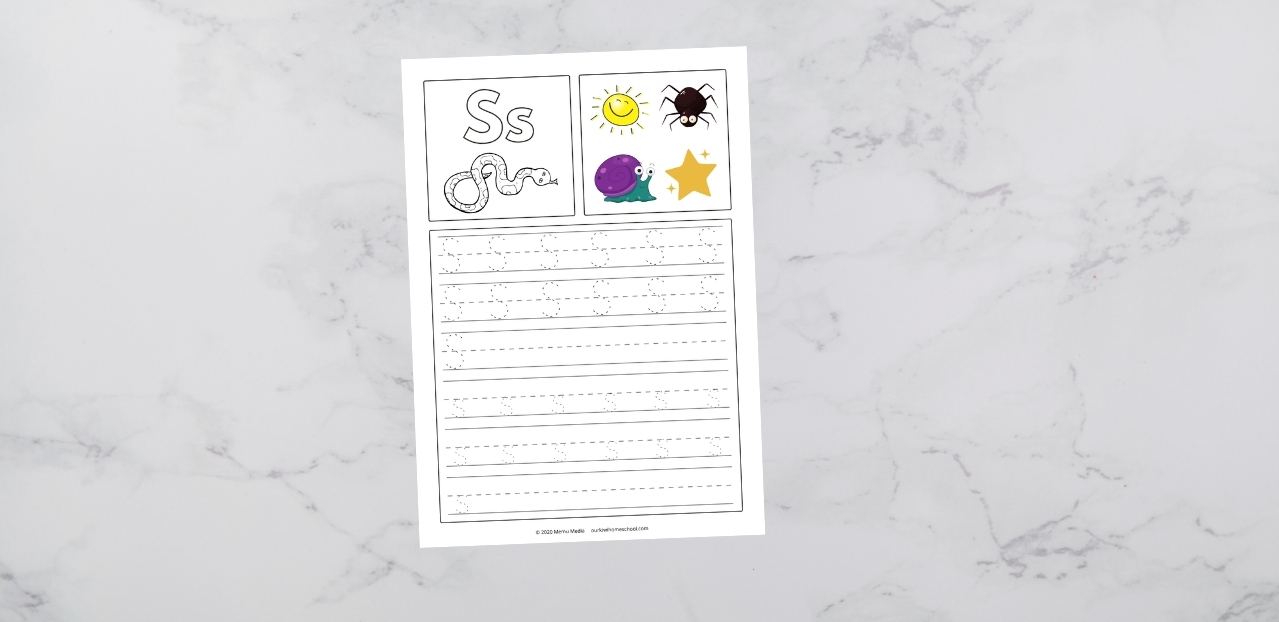 Free Letter S Worksheets - Our Kiwi Homeschool